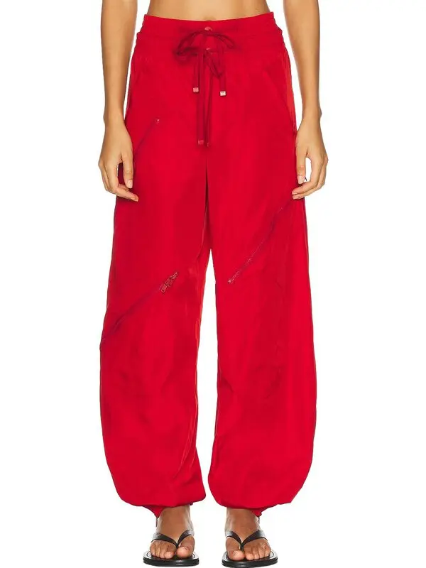 Monse Double Waistband Pant - Molten Lava