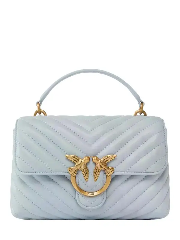 Pinko Mini Lady Love Chevron-pattern Tote Bag - Blue