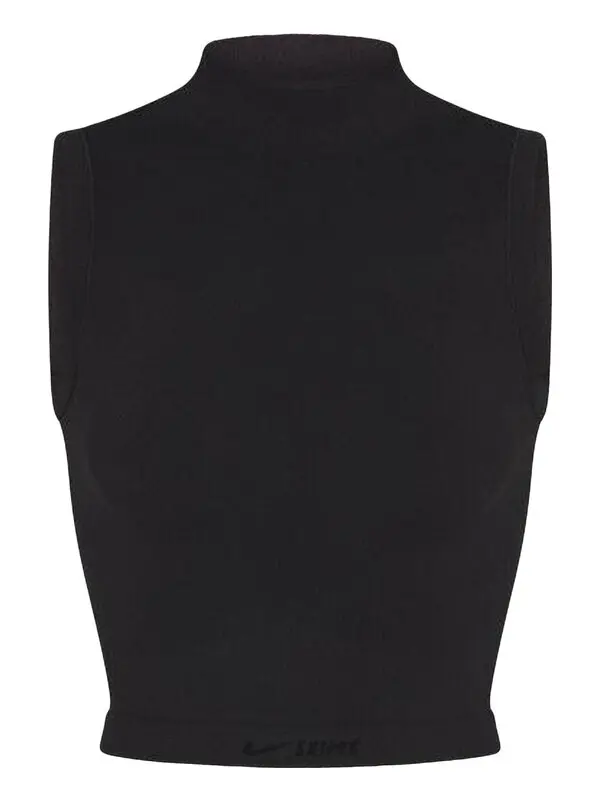 NIKESKIMS Seamless Mock Neck Bra Top - Black