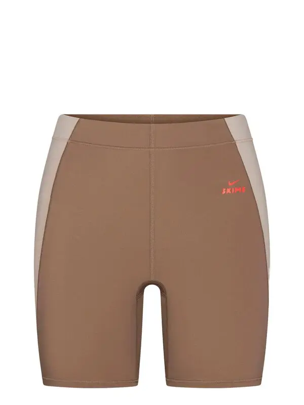 NIKESKIMS Shine High-waisted 5" Biker Shorts - Tan