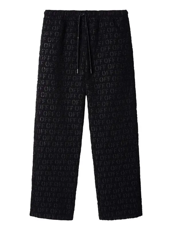Off-White All Over Bouclé Casual Pant - Black