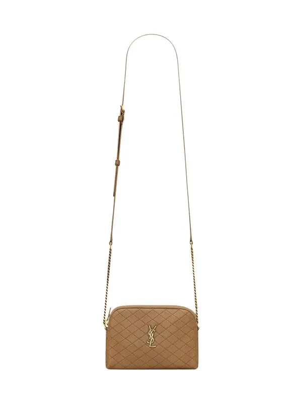 Saint Laurent Gaby Zipped Pouch - Tan
