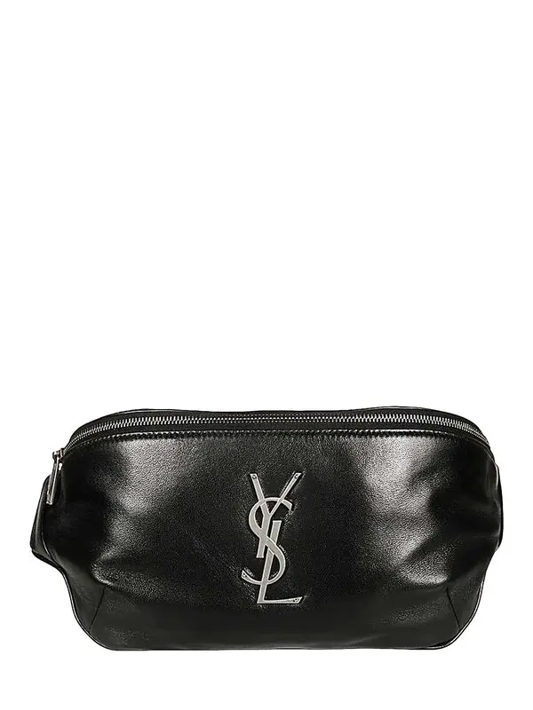 Saint Laurent Monogram Leather Belt Bag - Black