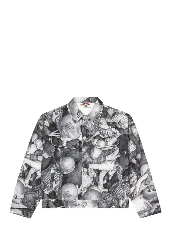 VALE FOREVER X X Dan Witz Moshpit Trucker Jacket - White