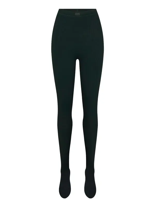 NIKESKIMS Matte High-waisted Footsie Grip Leggings 'dark Teal/dark Teal - Blue