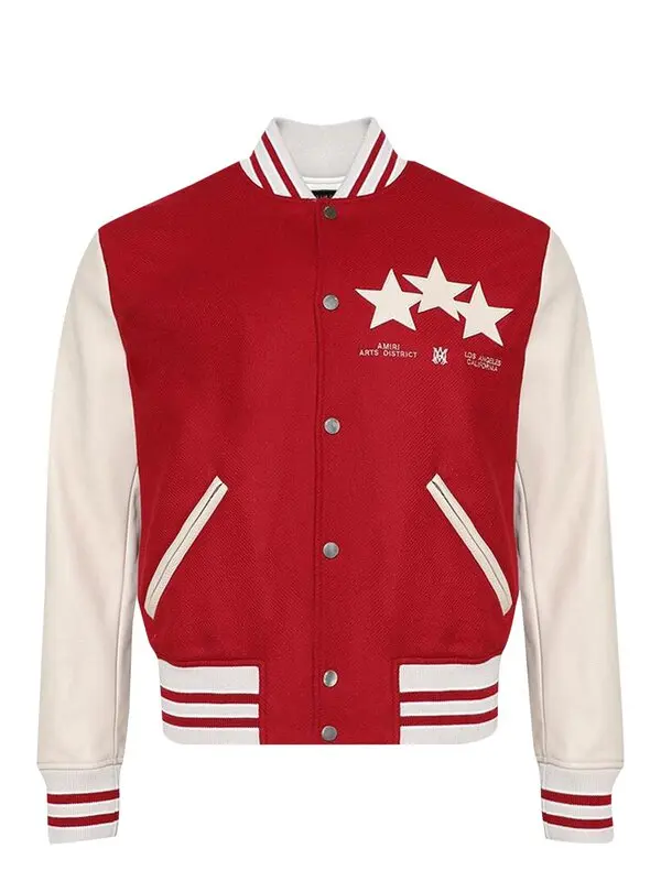 Amiri Stars Varsity Jacket - Red