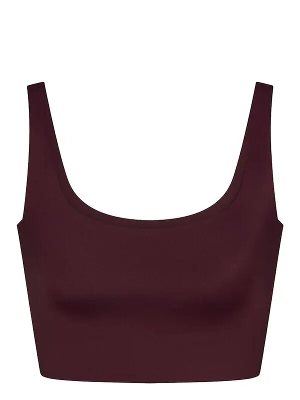 NIKESKIMS Shine Scoop Neck Bra Top - Red