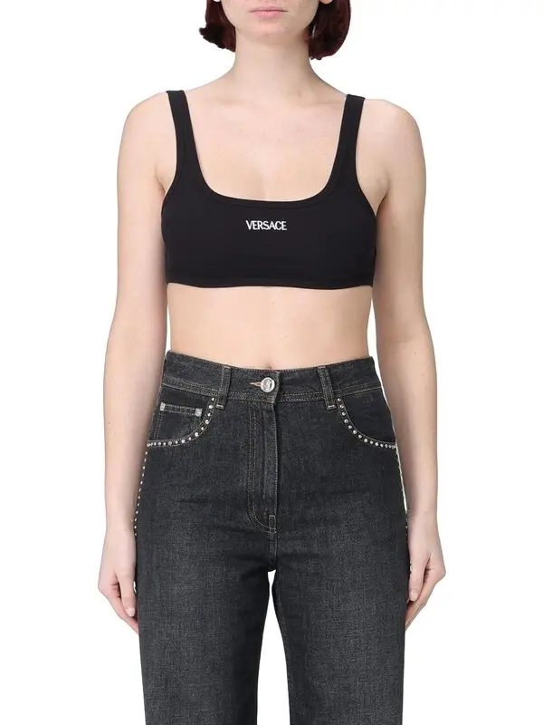 Versace Cropped Top - Black