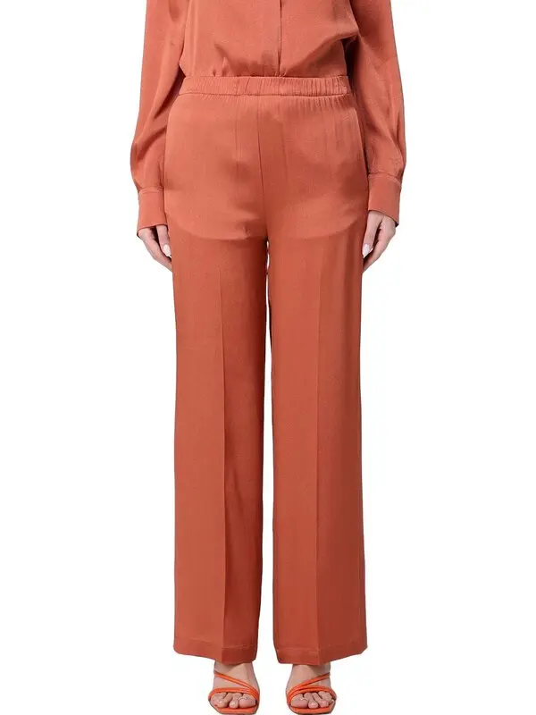SEMICOUTURE Silk Trousers - Brown