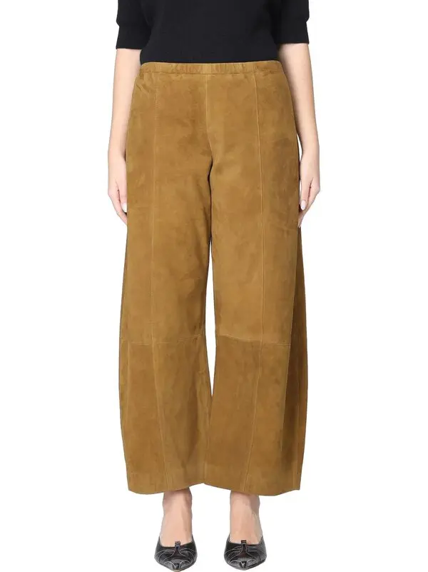 Khaite Suede Trousers - Brown