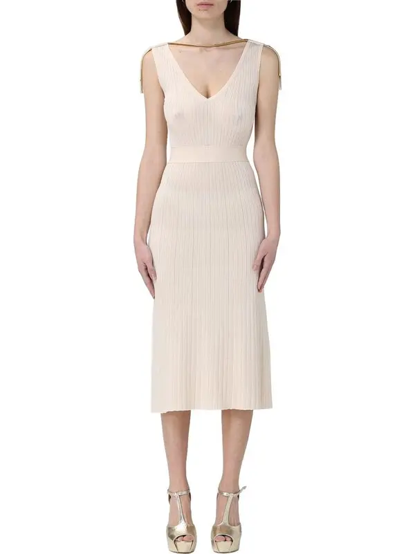 Elisabetta Franchi Sleeveless Midi Dress - White