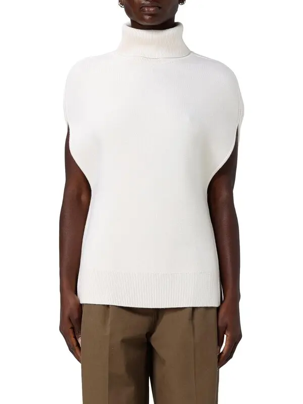 TOTEME Turtleneck Sleeveless Sweater - White