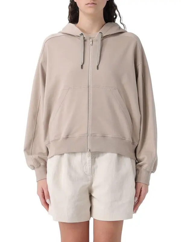 Brunello Cucinelli Full Zip Hoodie - Brown