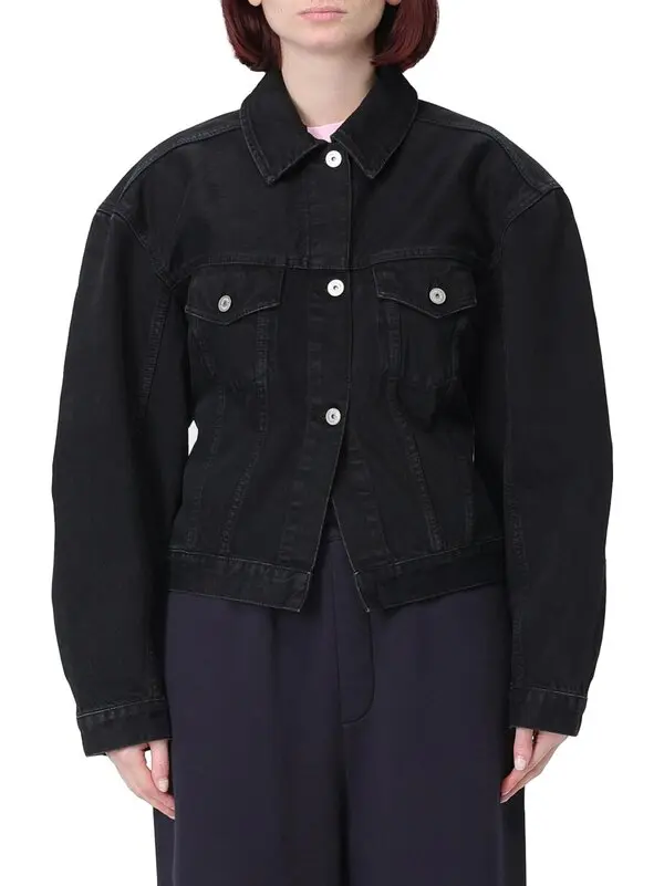 Jacquemus Cropped Denim Jacket - Black
