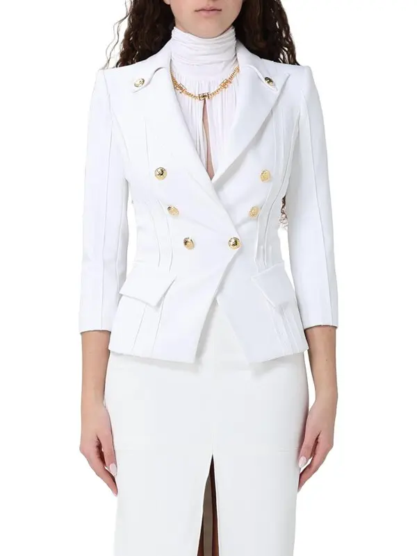 Elisabetta Franchi Double-breasted Blazer - Ivory