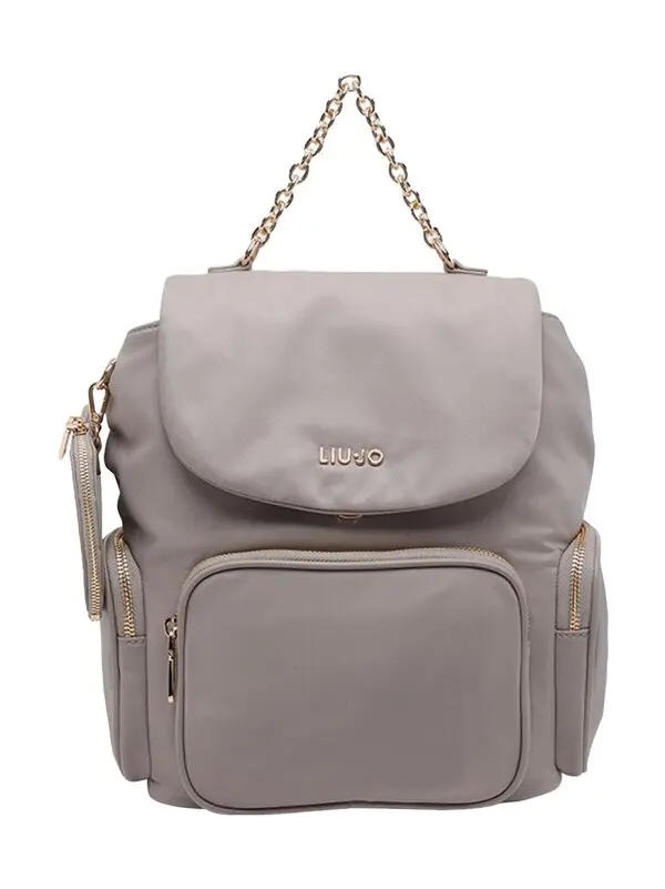Liu Jo Backpack With Chain Strap - Beige