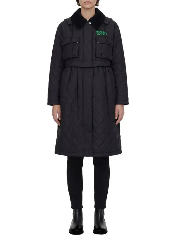BARBOUR X GANNI Quilted Polyester Jacket - Black