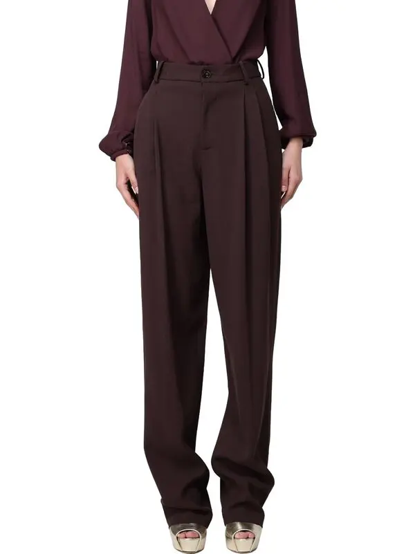 Elisabetta Franchi Tailored Wide Leg Trousers - Brown