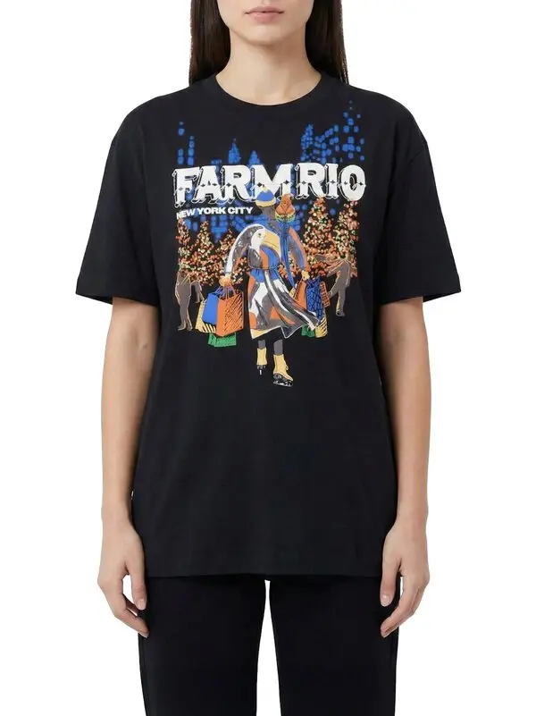 Farm Rio Printed T-shirt - Black