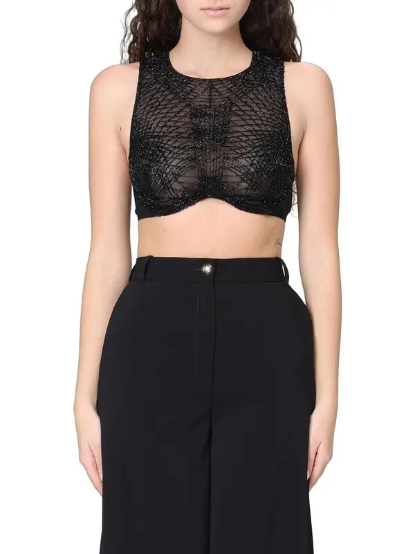Elisabetta Franchi Sleeveless Top - Black