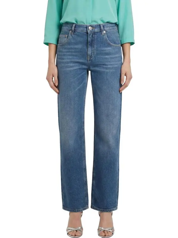 Blumarine Straight Leg Jeans - Ice