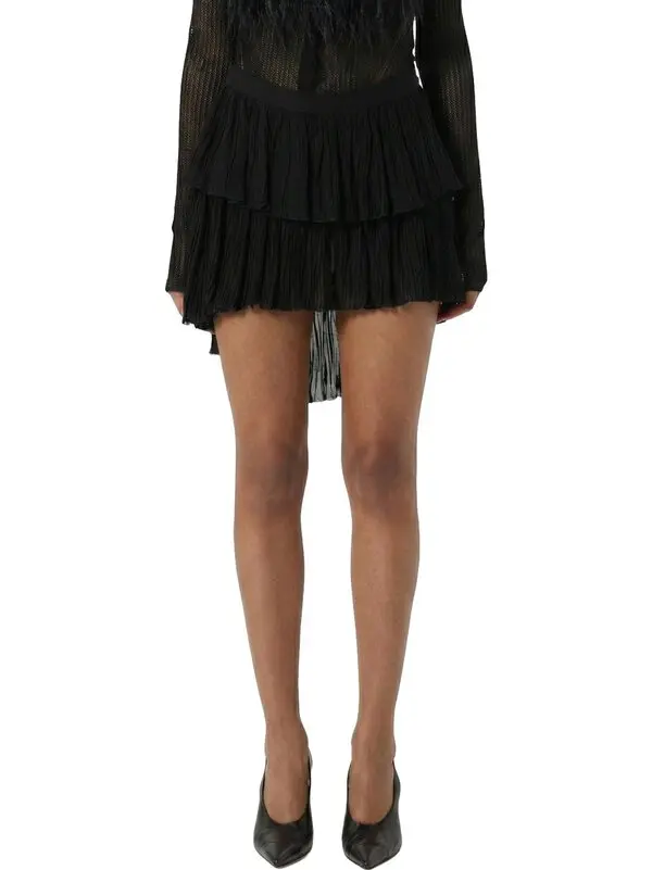 Blumarine Tiered Skirt - Black