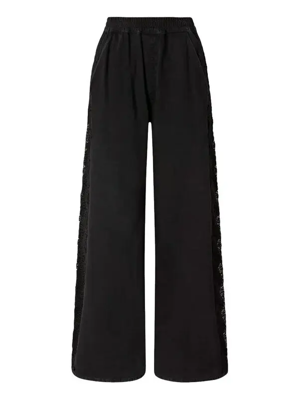 Pinko Lace-detail Trousers - Black