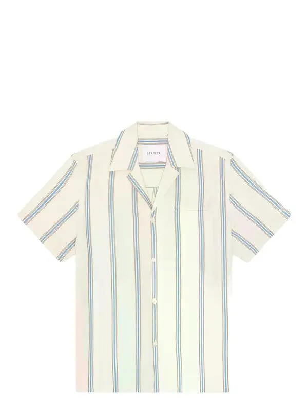 LES DEUX Lawson Striped Chest-pocket Shirt - Neutrals