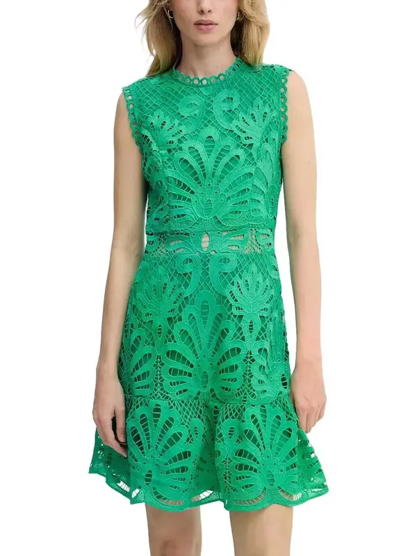 MORGAN Lace Mini Dress - Green