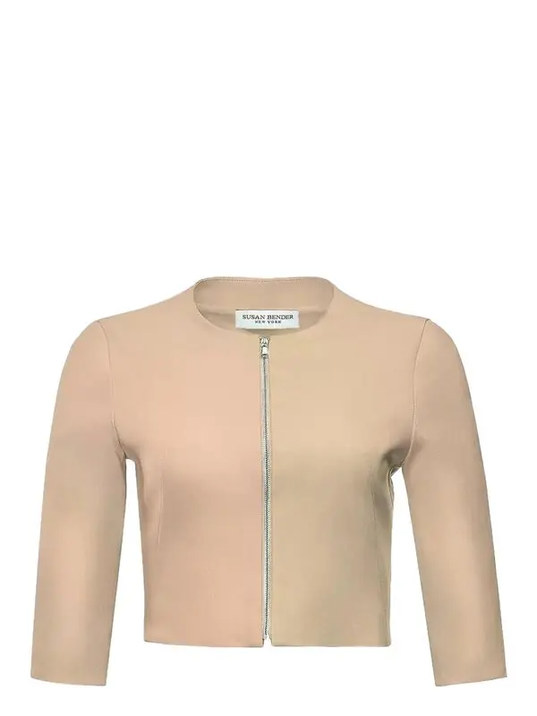 SUSAN BENDER Leather Jacket - Neutrals