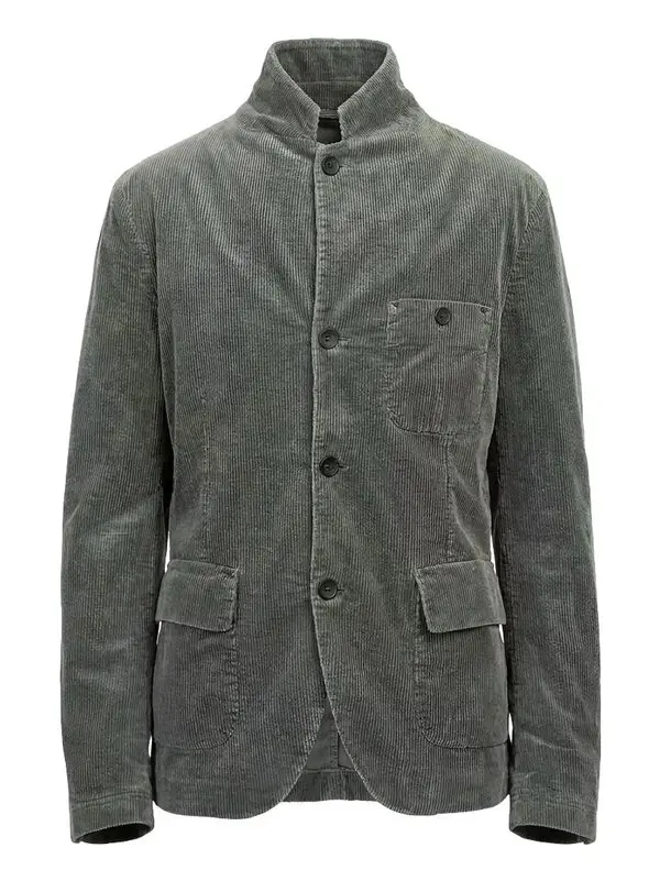HANNES ROETHER Corduroy Button Jacket - Grey