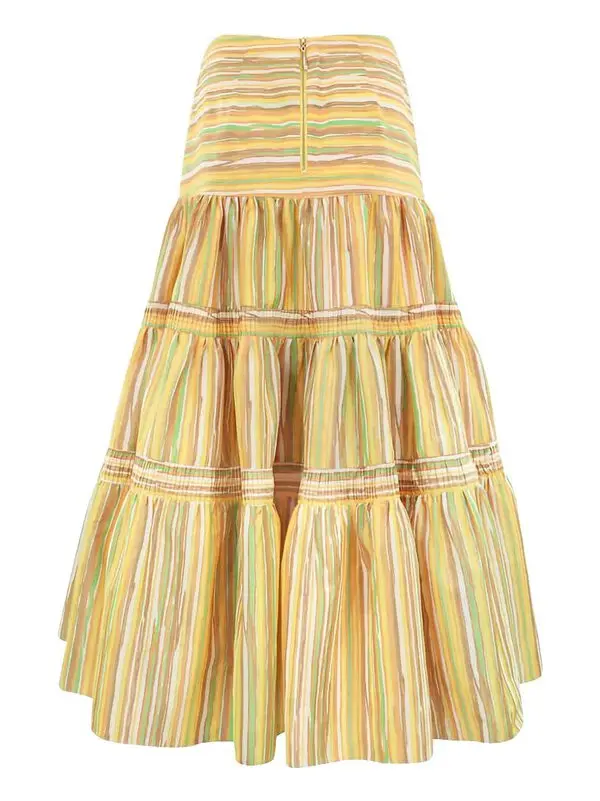 Alexis Striped Skirt - Yellow