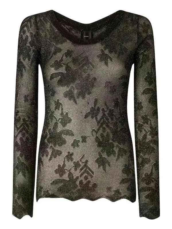 Pinko Monsone Round-neck Top - Black