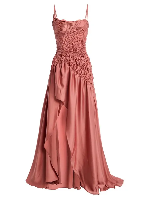 GEORGIA HARDINGE The Eclipse Matte-satin Maxi Dress - Pink