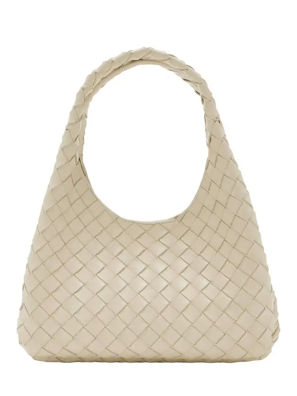 Bottega Veneta Small Campana Intrecciato Leather Bag - White