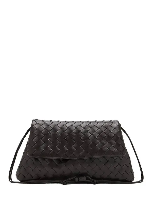 Bottega Veneta Giorno Intrecciato Leather Dust Bag - Brown
