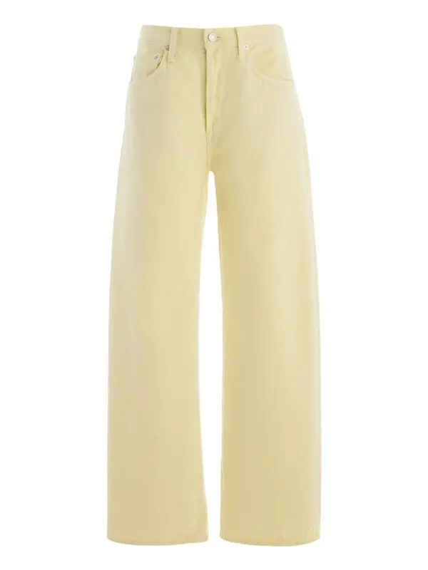 AGOLDE Arc Mid-rise Wide-leg Jeans - Yellow