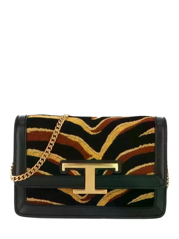 TOD'S Animal-print Shoulder Bag - Black