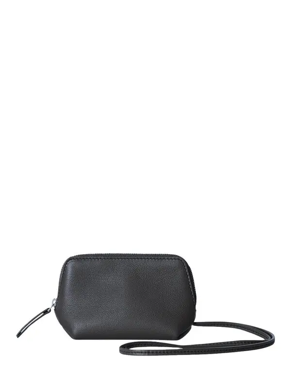 THE ROW Owen Wristlet Pouch - Black