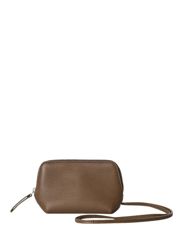 THE ROW Owen Wristlet Pouch - Tawny Brown