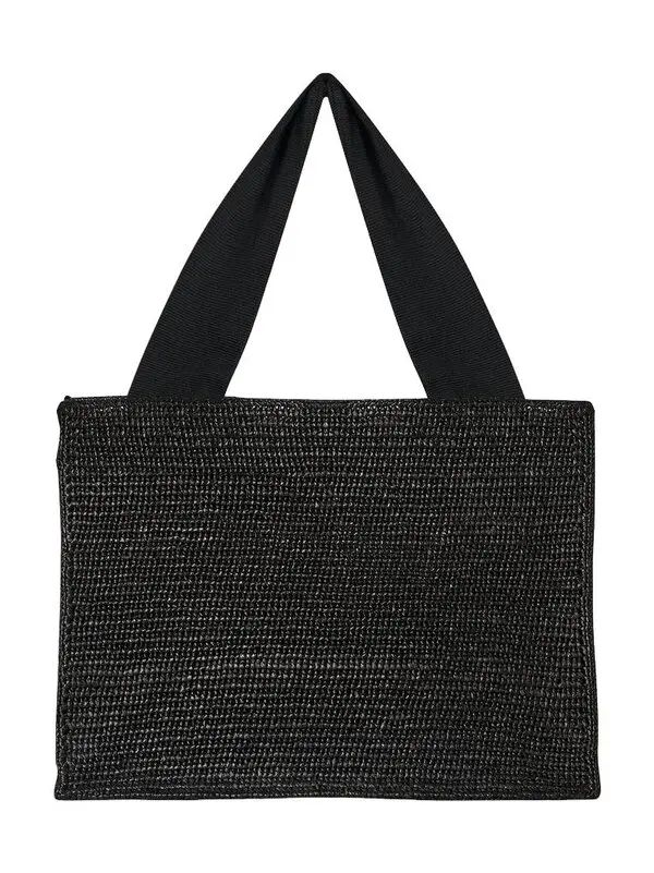 THE ROW Loretta Raffia Tote Bag - Black