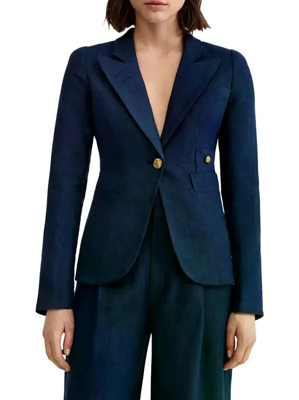 Smythe Single-breasted Wool Blazer - Blue