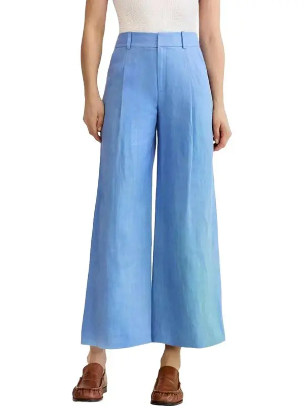 Smythe Cropped Flared Trousers - Blue