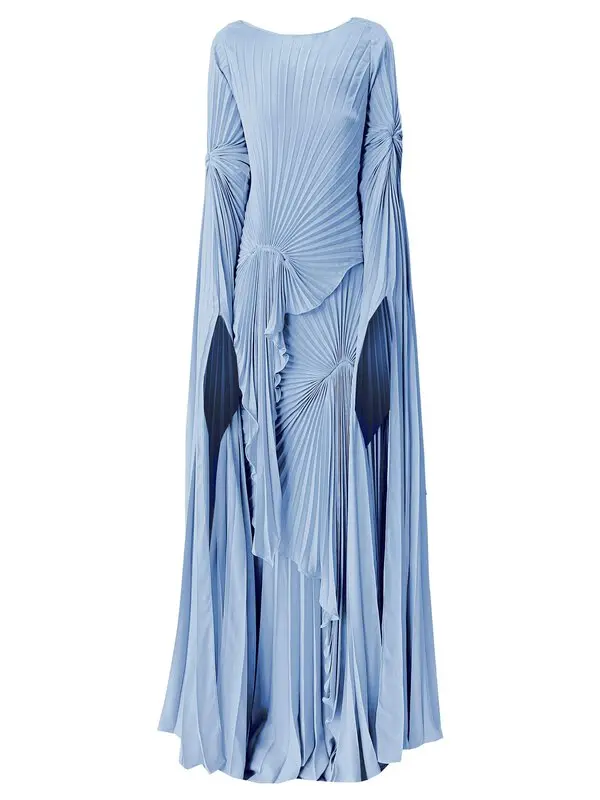 GEORGIA HARDINGE Waterfall Georgette Maxi Dress - Blue