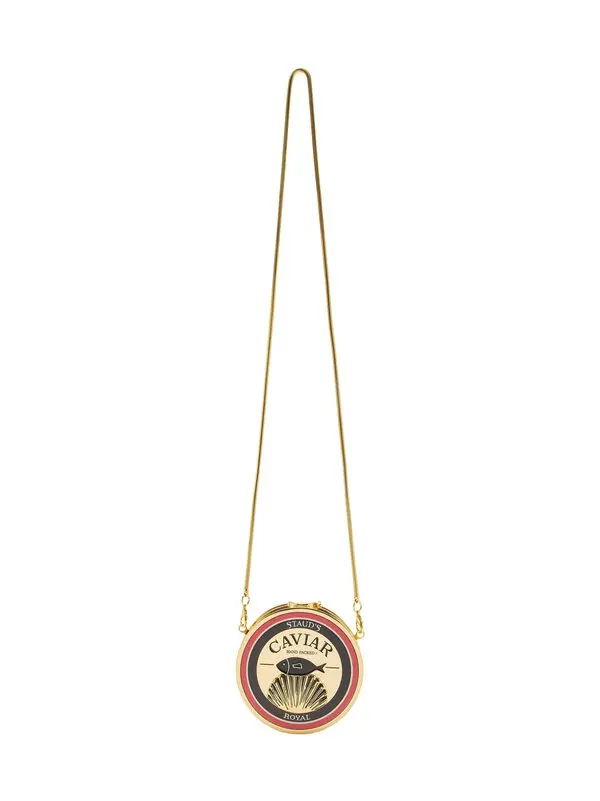 Staud Caviar Metal Tin Clutch - Gold