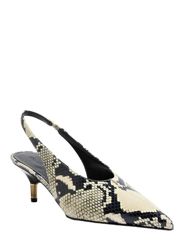 Khaite Bella Snake-effect Slingback Pumps - Python