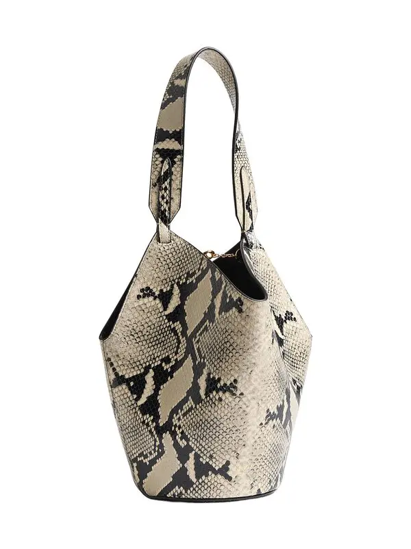 Khaite Lotus Mini Embossed Leather Tote - Python