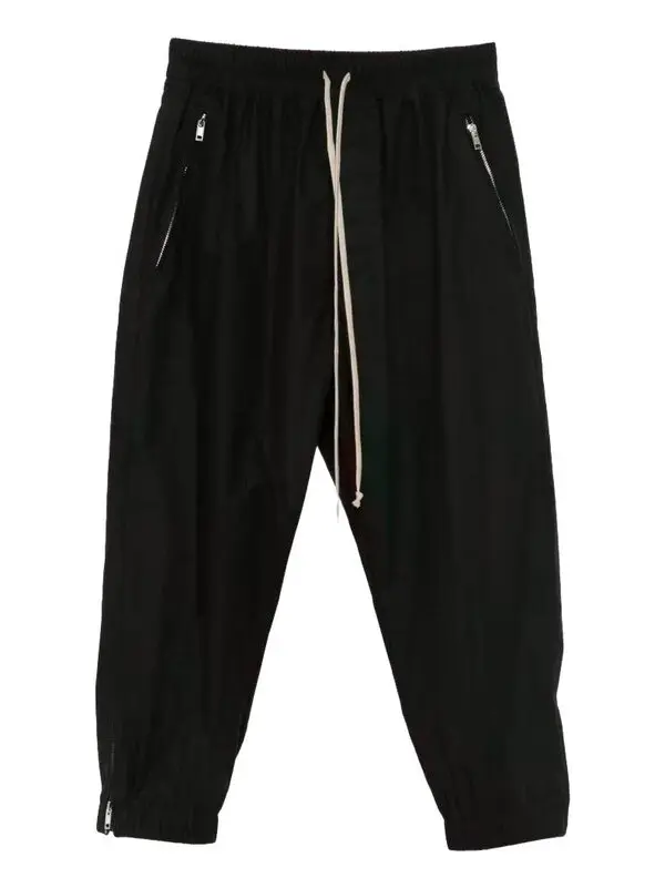Rick Owens Drawstring Cropped Trousers - Black