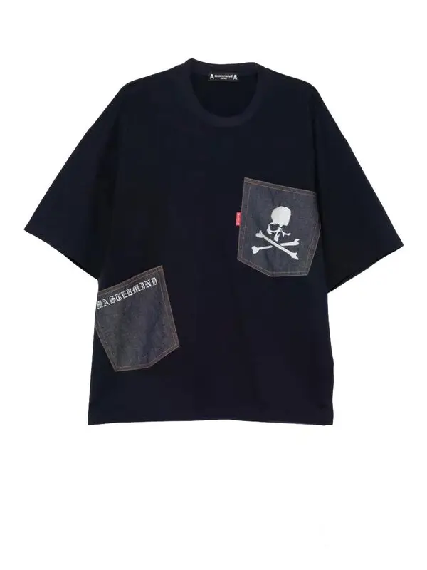 MASTERMIND WORLD Logo-appliqué T-shirt - Blue