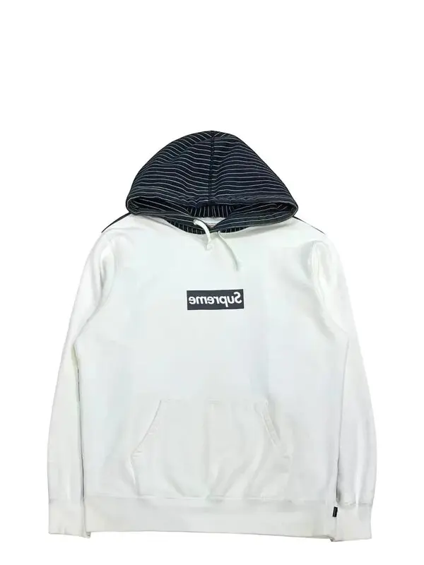 Supreme X Comme Des Garçons Striped Hoodie - White